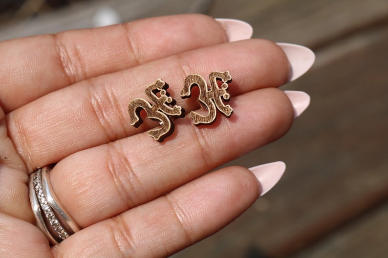 Taino Laser-cut Wood Stud Earrings - Etsy