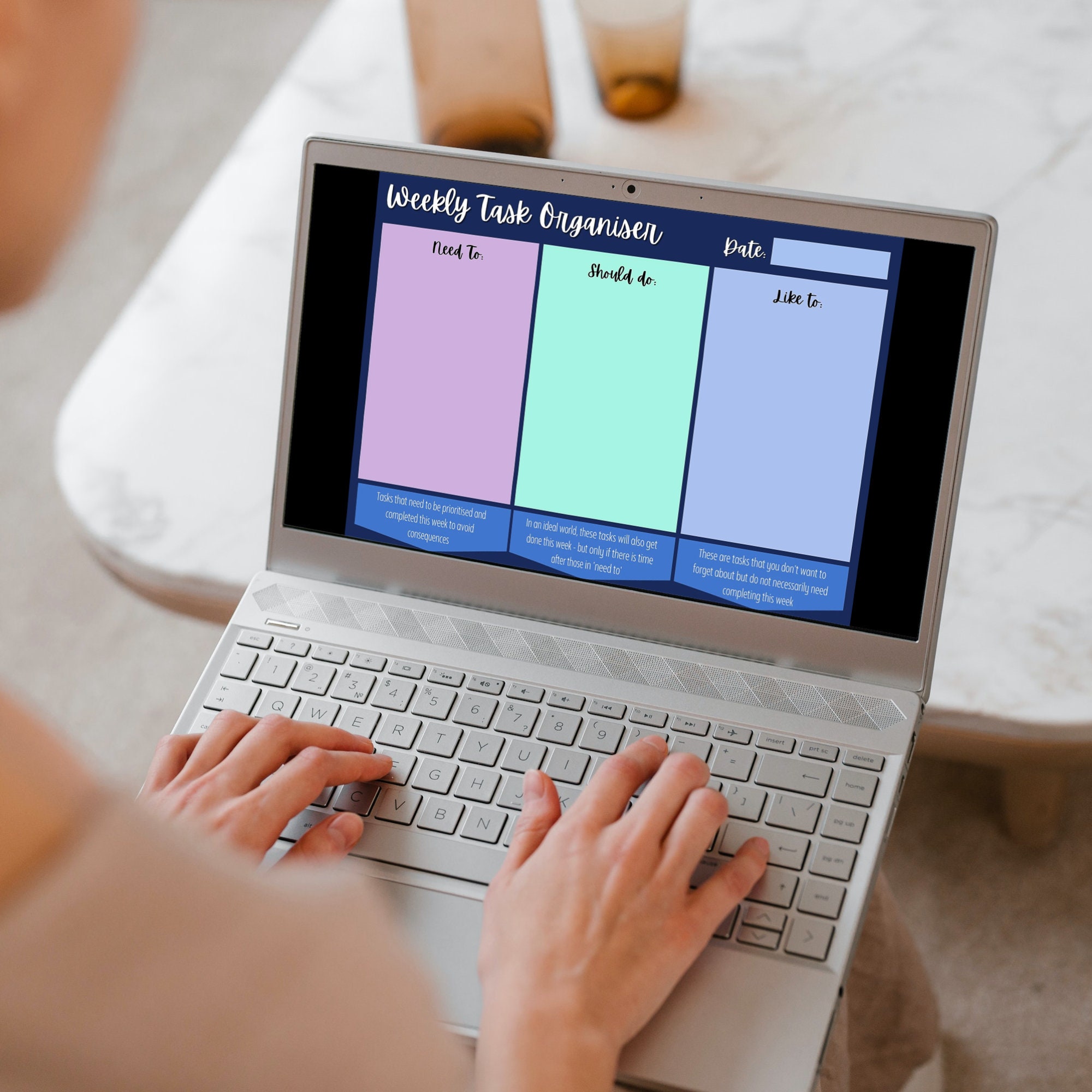 Weekly Task Organiser Digital A4 Planner Download - Etsy