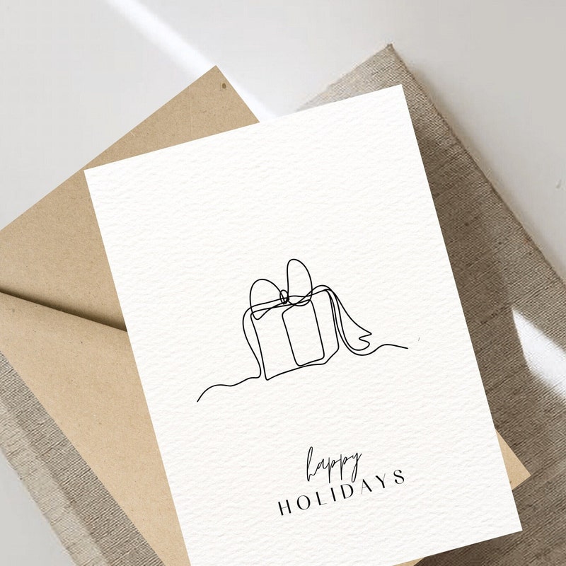 Simple Holiday Card - Etsy