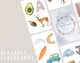 26 Printable Animal Alphabet Flash Cards, Classroom Decor, Toddlers ...