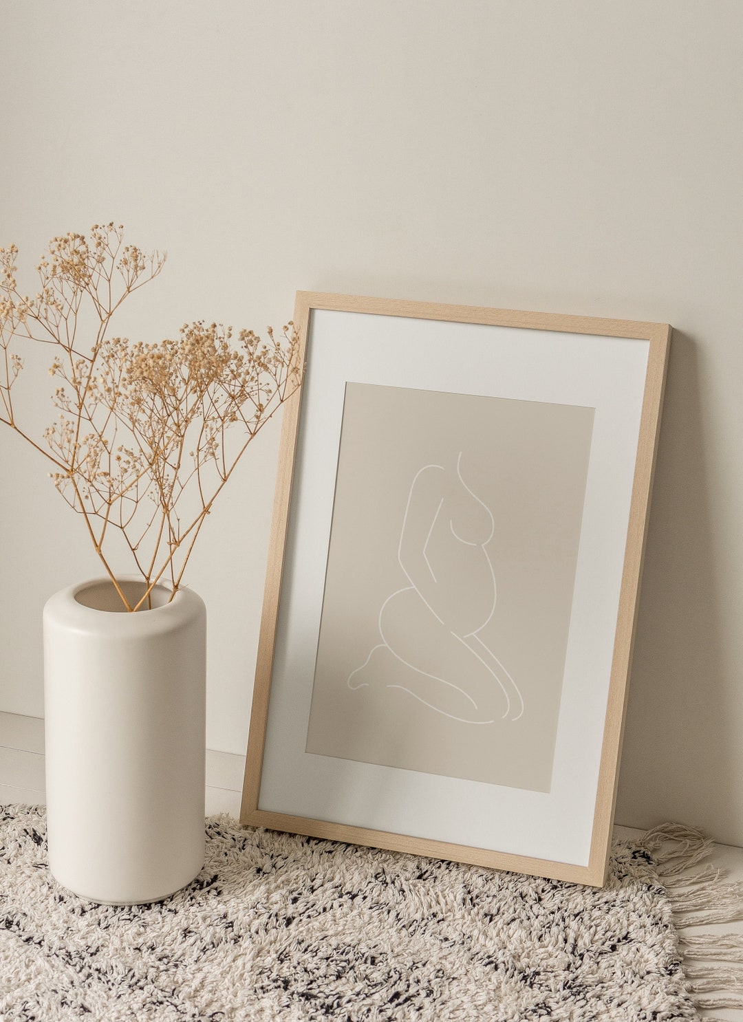 Minimalistic Pregnant Line Art Poster Pregnancy Print - Etsy