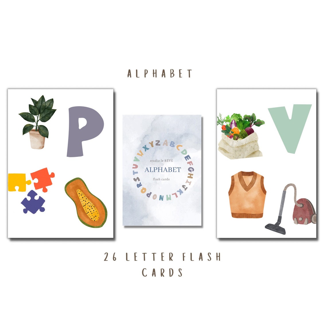 Printable Alphabet Flash Cards, Classroom Decor, Toddlers Preschool ...