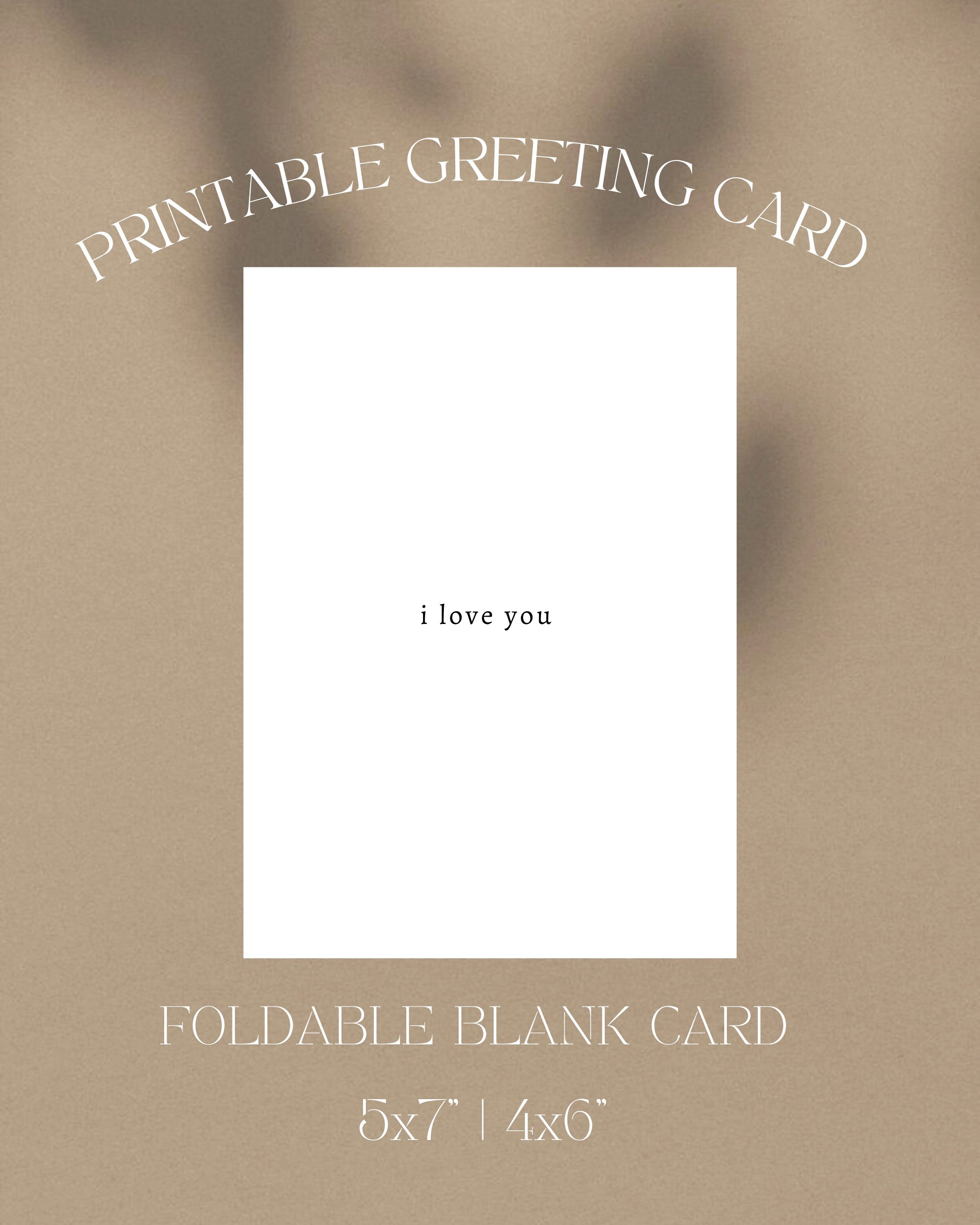 I Love You Printable Valentine's Day Card, Gift for Him, Gift for Her ...