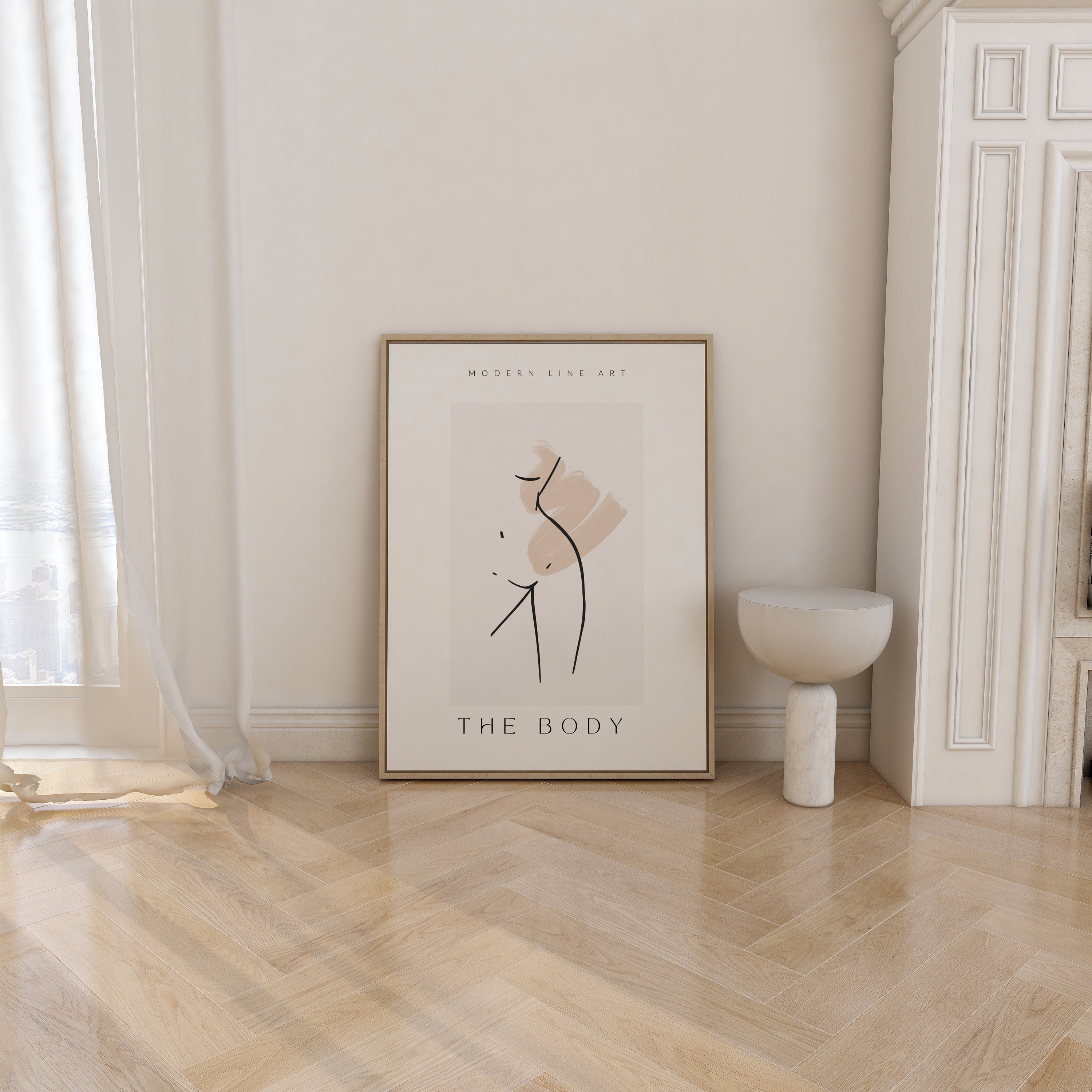 Body Lines Minimalistic Poster, Body Art, Female Body Print, Minimalist ...