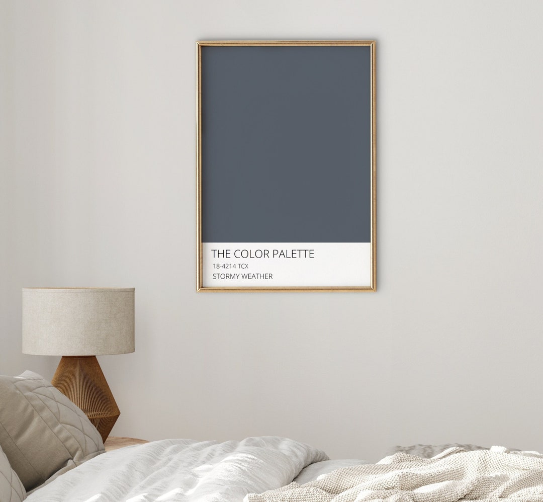 Blue Color Block Wall Print, Modern Gallery Wall Print, Color Block ...