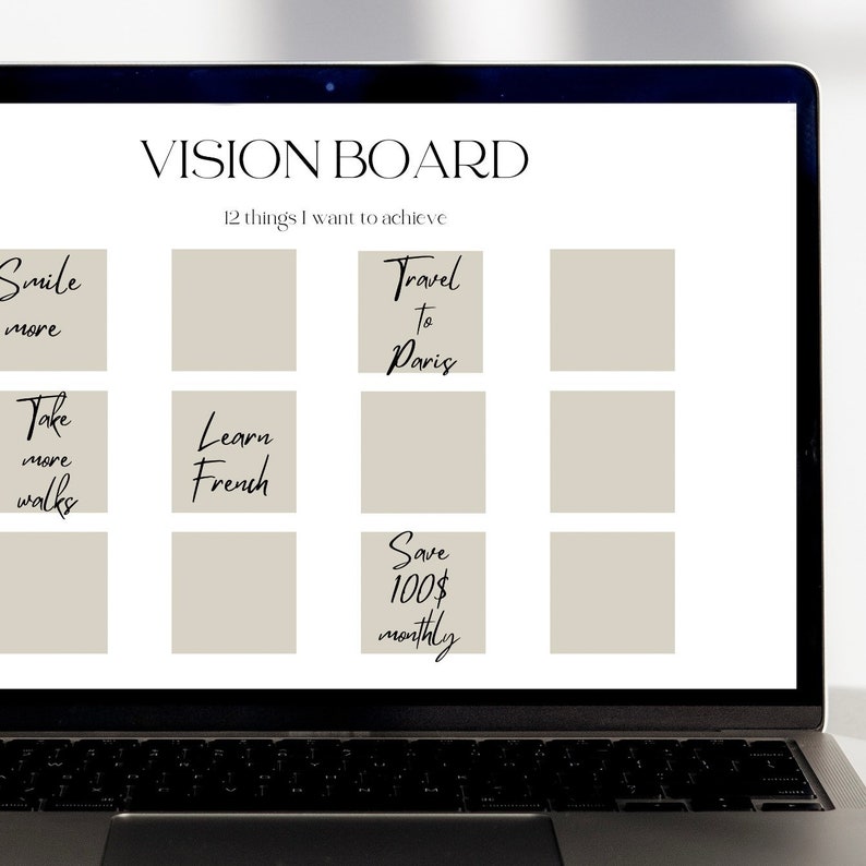 Vision Board Printable Vision Board Planner Simple - Etsy