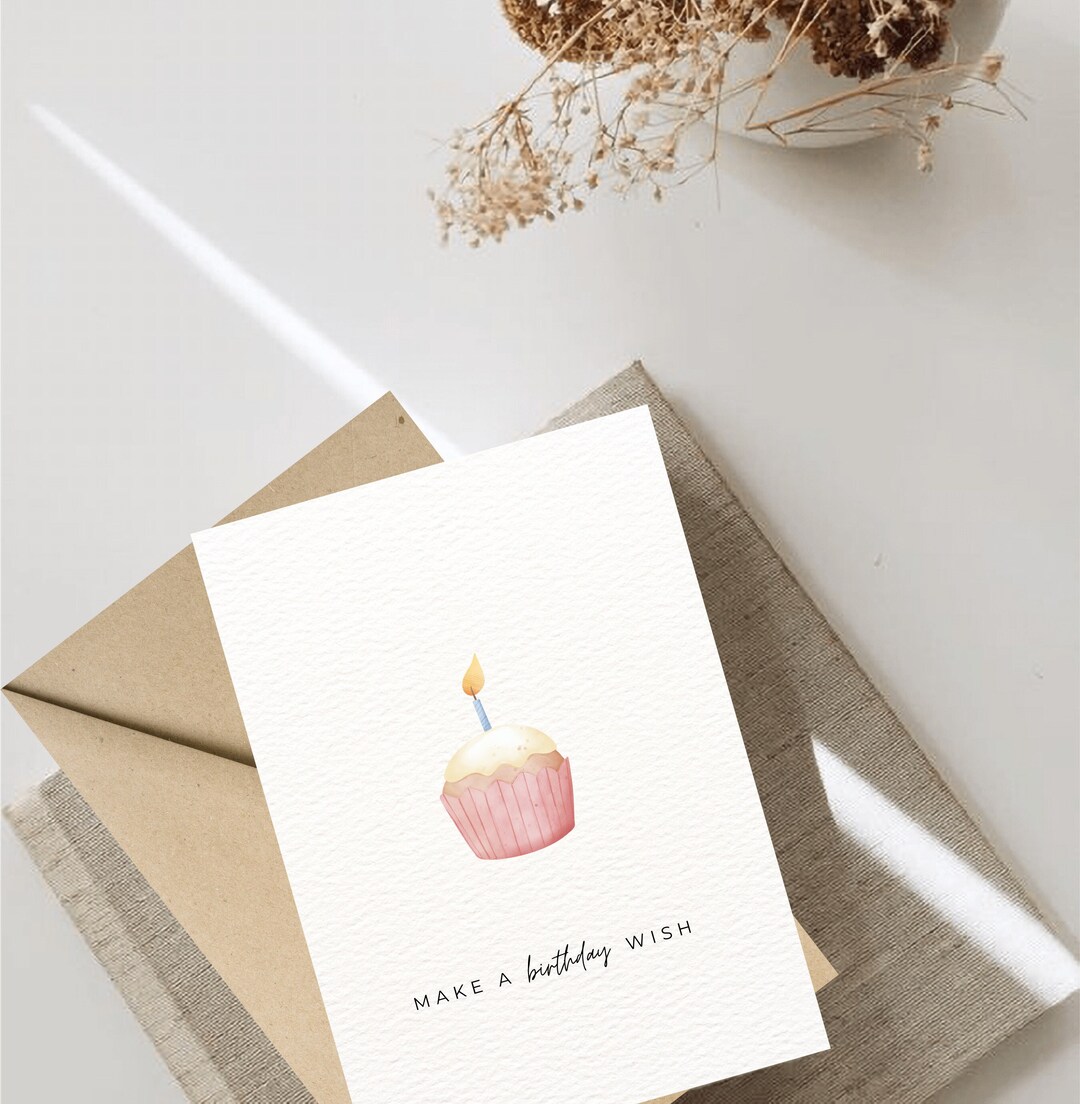 Make a Birthday Wish Printable Birthday Card, Greeting Card ...