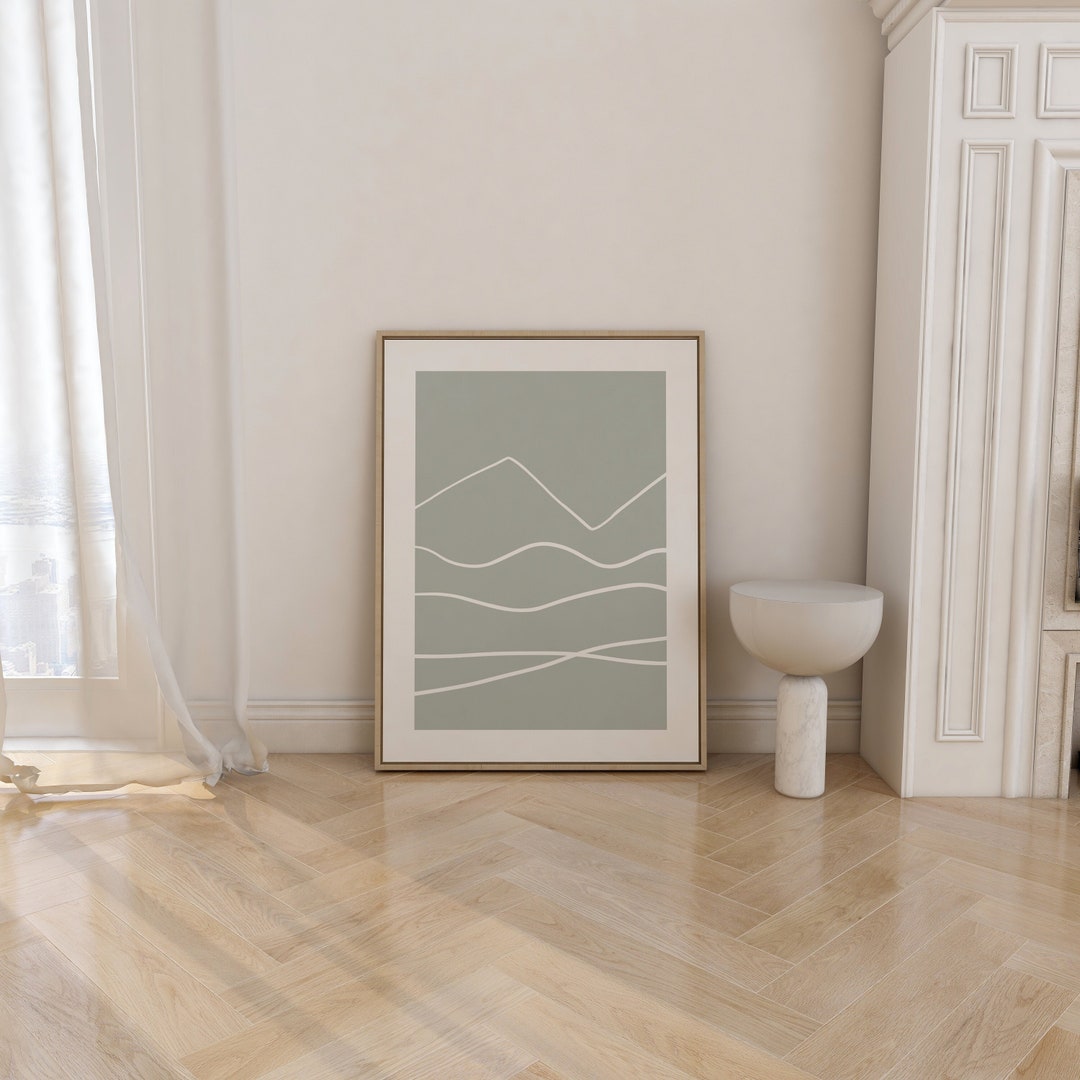 Printable Line Wall Art, Sage Poster, Digital Printable Wall Art, Wall ...