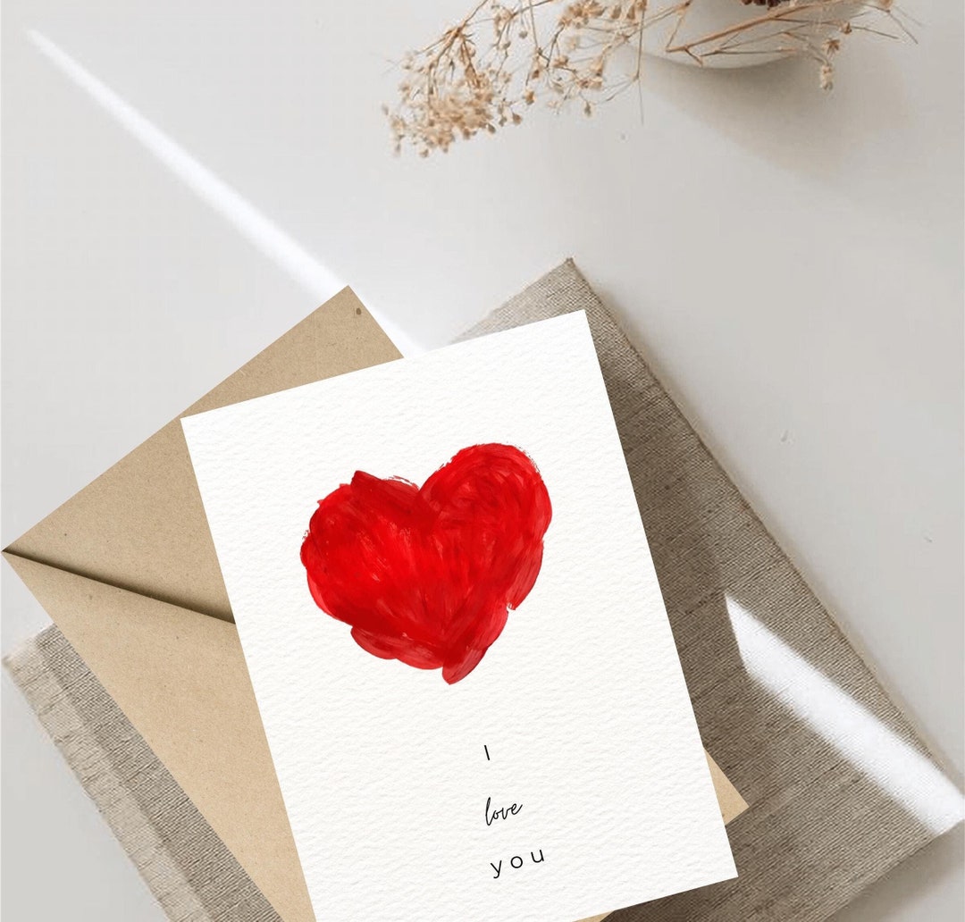 I Love You Printable Valentine's Day Card, Gift for Him, Gift for Her ...