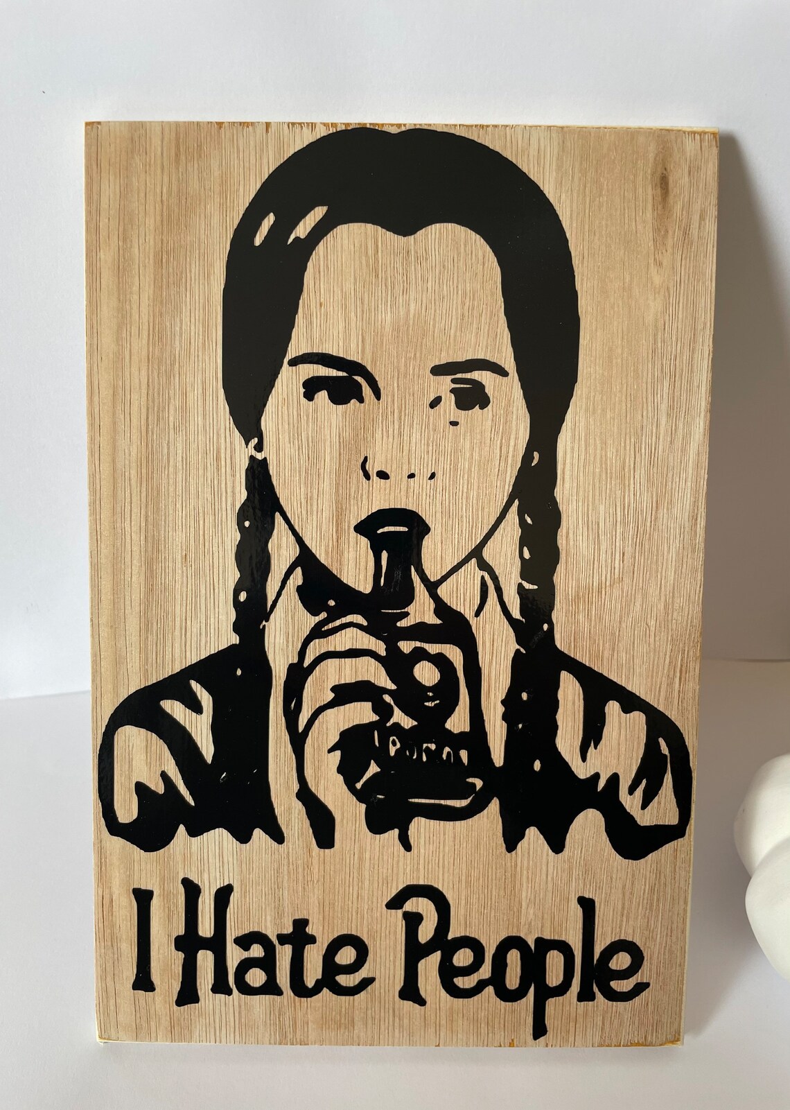 Wednesday Addams Handmade Halloween Decor Plaque/ Addams Family - Etsy