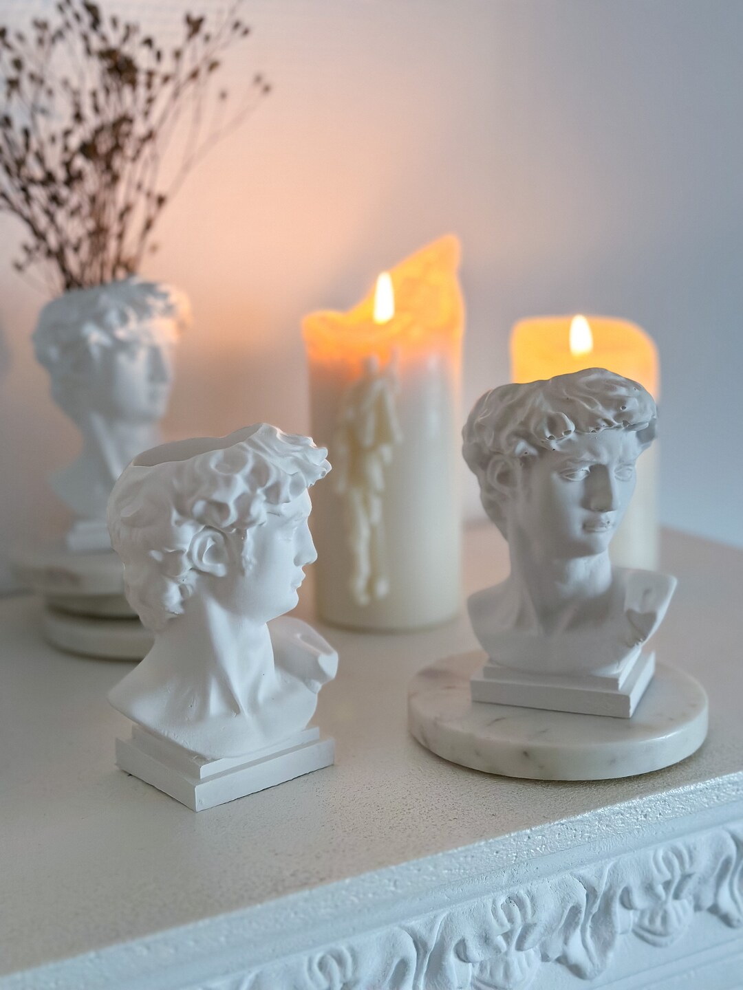 Michelangelo's David Statue | David Sculpture | Vase of Dried Flowers ...