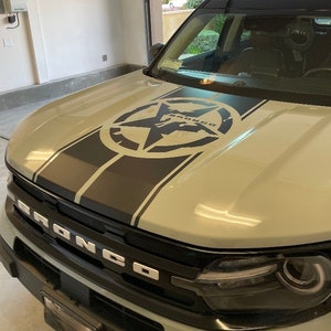 2021+ Ford Bronco Sport Hood Graphic Decal MATTE BLACK - Etsy
