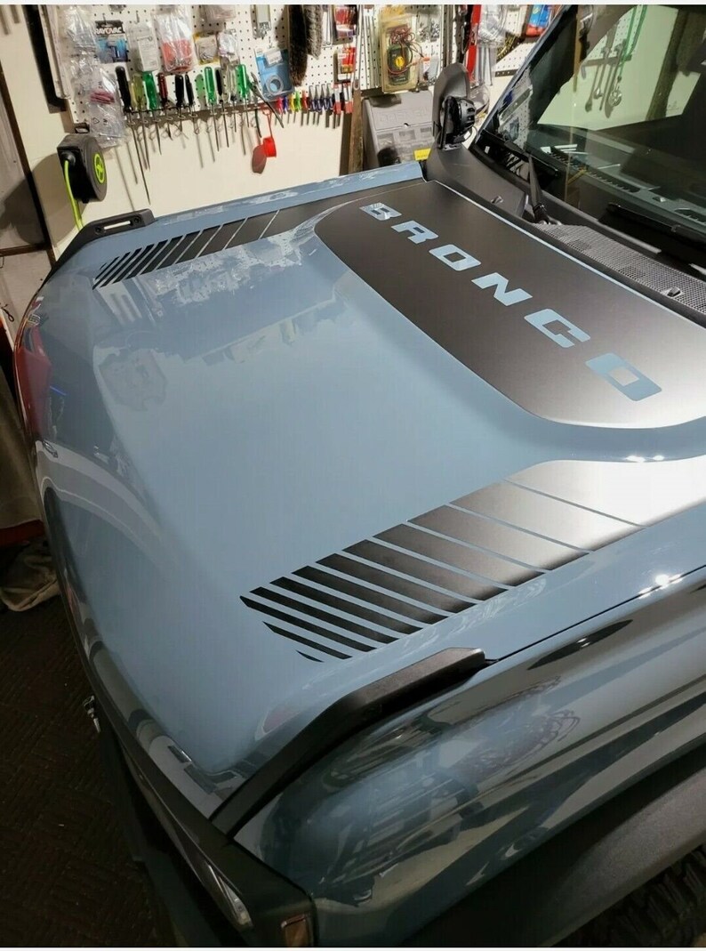 2021+ Ford Bronco Hood Graphic Decal MATTE BLACK - Etsy