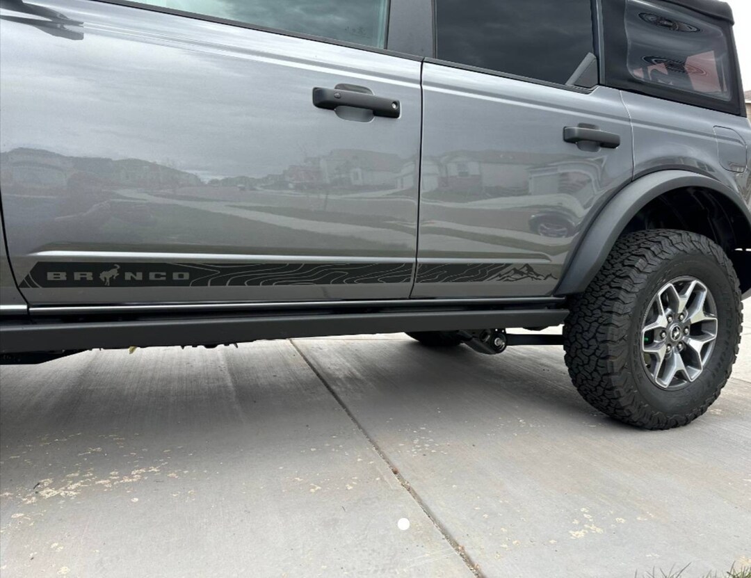 2021+ Ford Bronco Rocker Panel Graphic Decal MATTE BLACK - Etsy