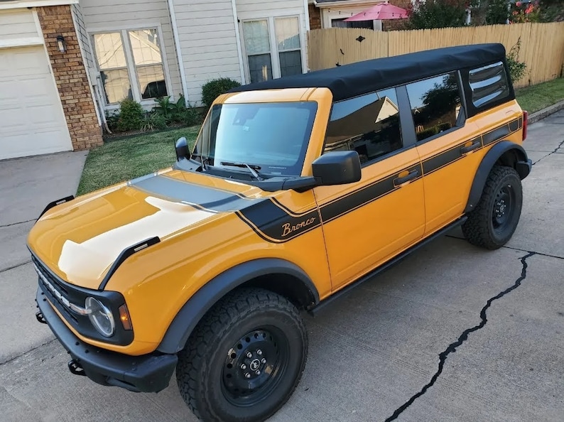 2021+ Ford Bronco Retro Full Body Graphic Decal MATTE BLACK - Etsy