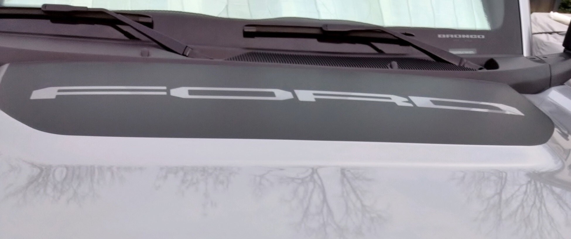 2021+ Ford Bronco Hood Graphic Decal MATTE BLACK - Etsy
