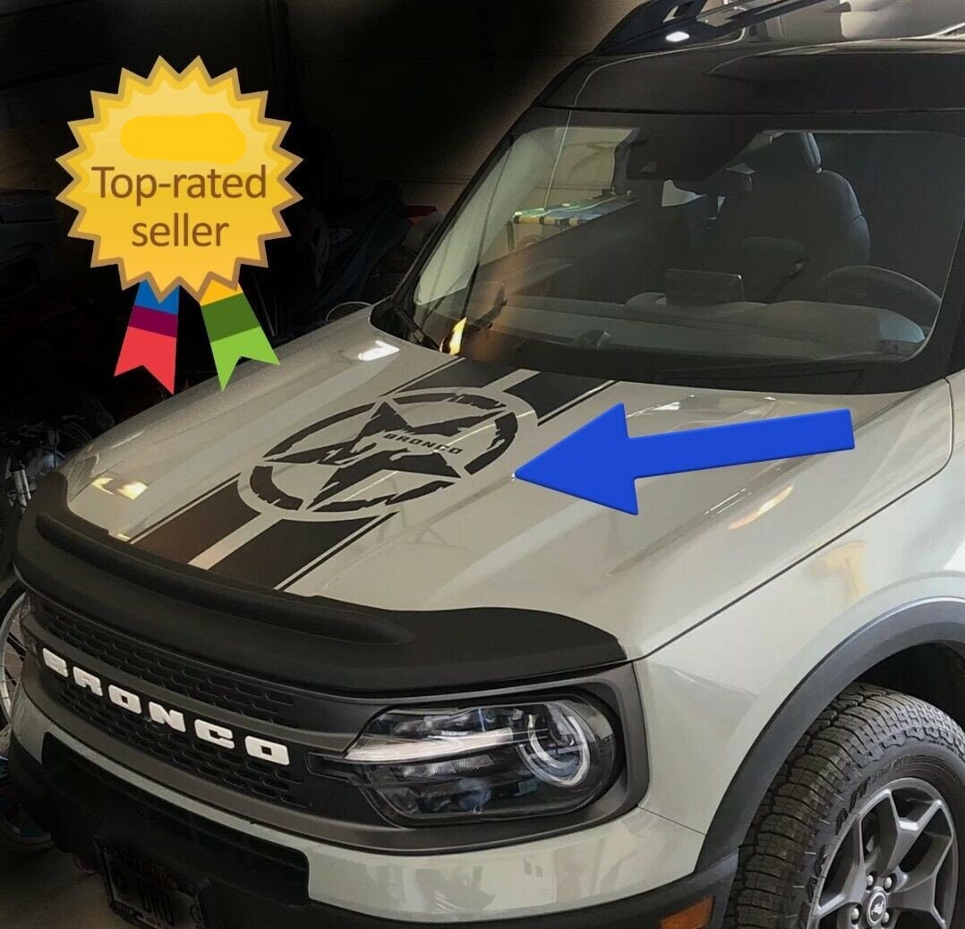 2021 Ford Bronco Sport Hood Graphic Decal MATTE BLACK - Etsy