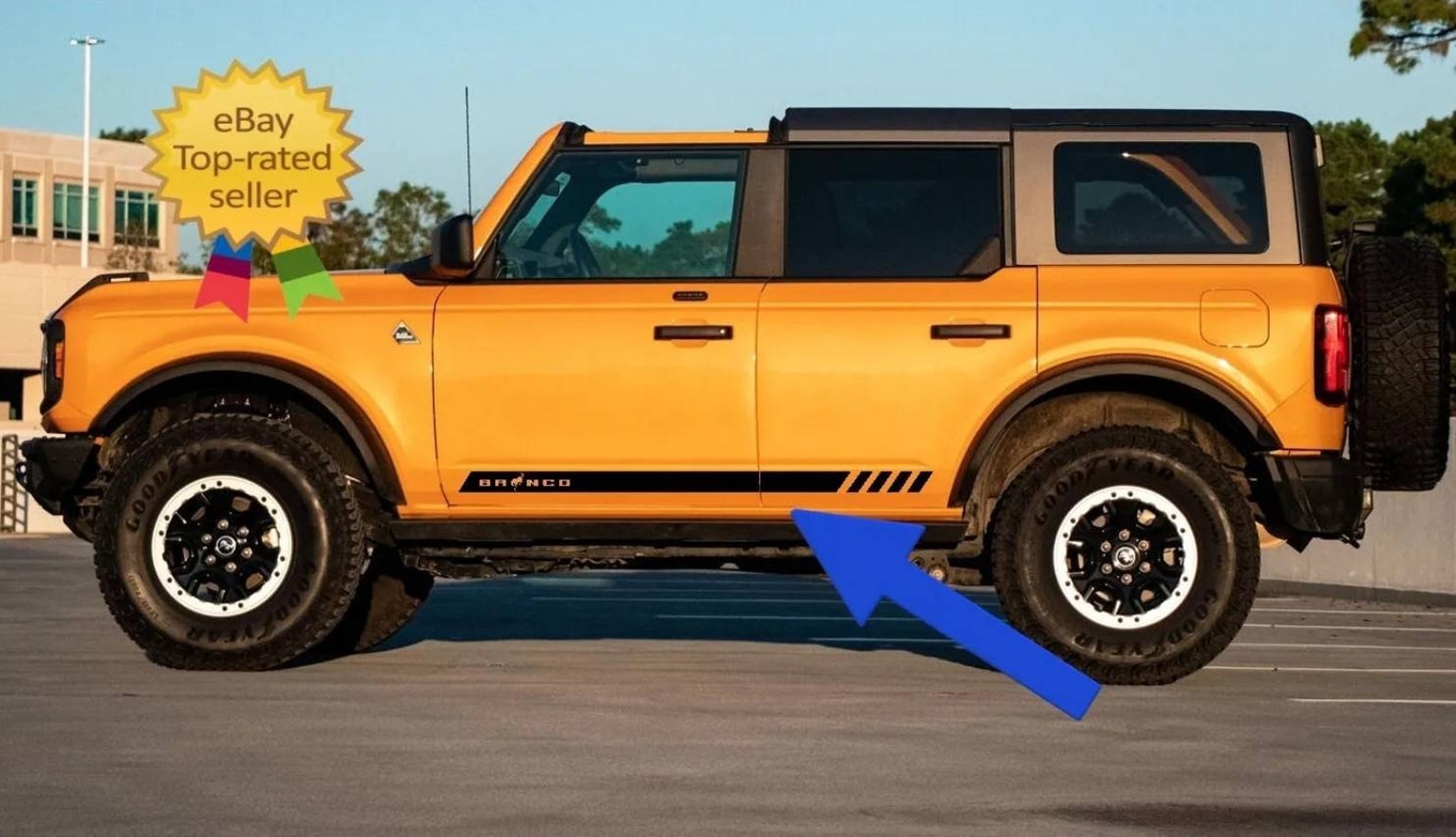 2021+ Ford Bronco Rocker Panel Graphic Decal MATTE BLACK - Etsy