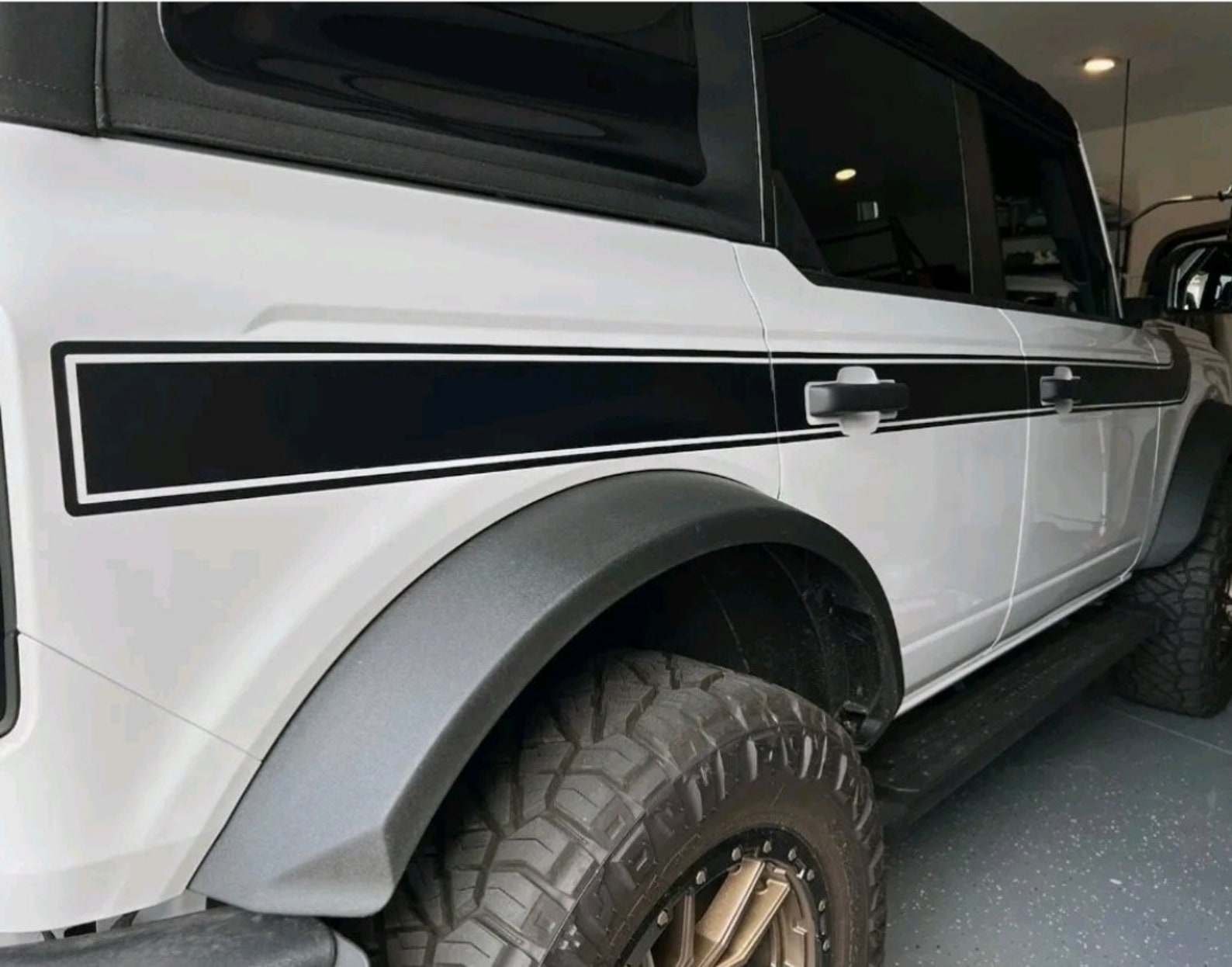2021+ Ford Bronco Retro Side Stripe Graphic Decal MATTE BLACK - Etsy