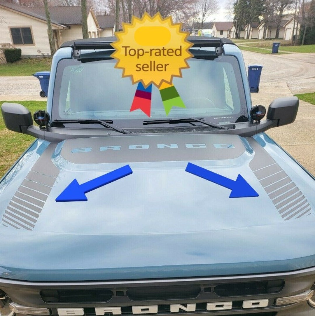 2021+ Ford Bronco Hood Graphic Decal MATTE BLACK - Etsy