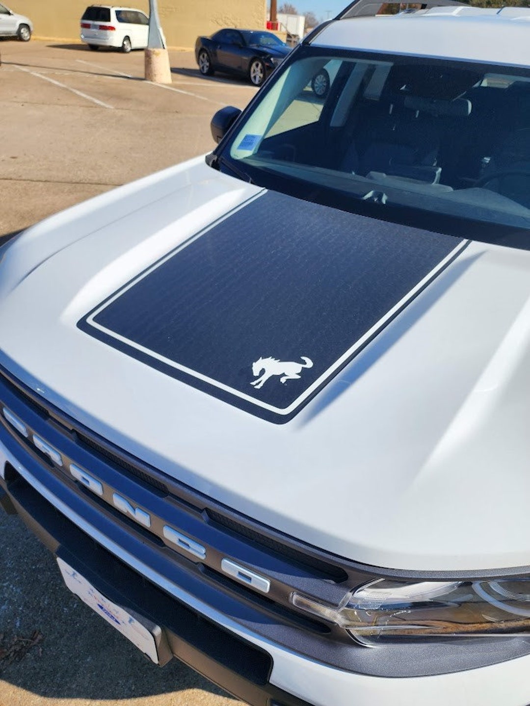 2021+ Ford Bronco Sport Hood Graphic Decal MATTE BLACK - Etsy