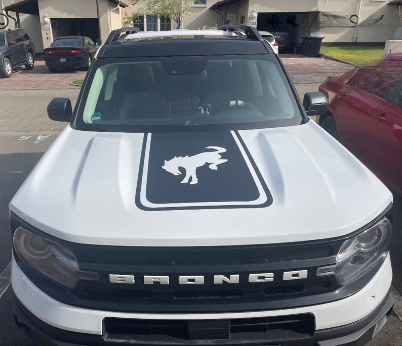 2021 2022 2023 2024 Ford Bronco Sport Hood Graphic Decal MATTE BLACK - Etsy