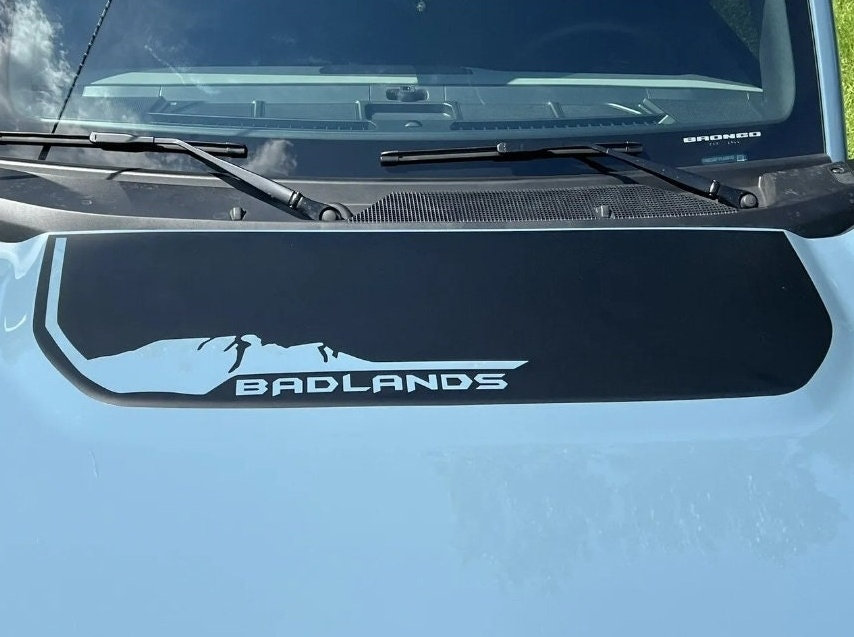 2021 2022 2023 Ford Bronco Hood Graphic Badlands CUSTOM MATTE BLACK - Etsy