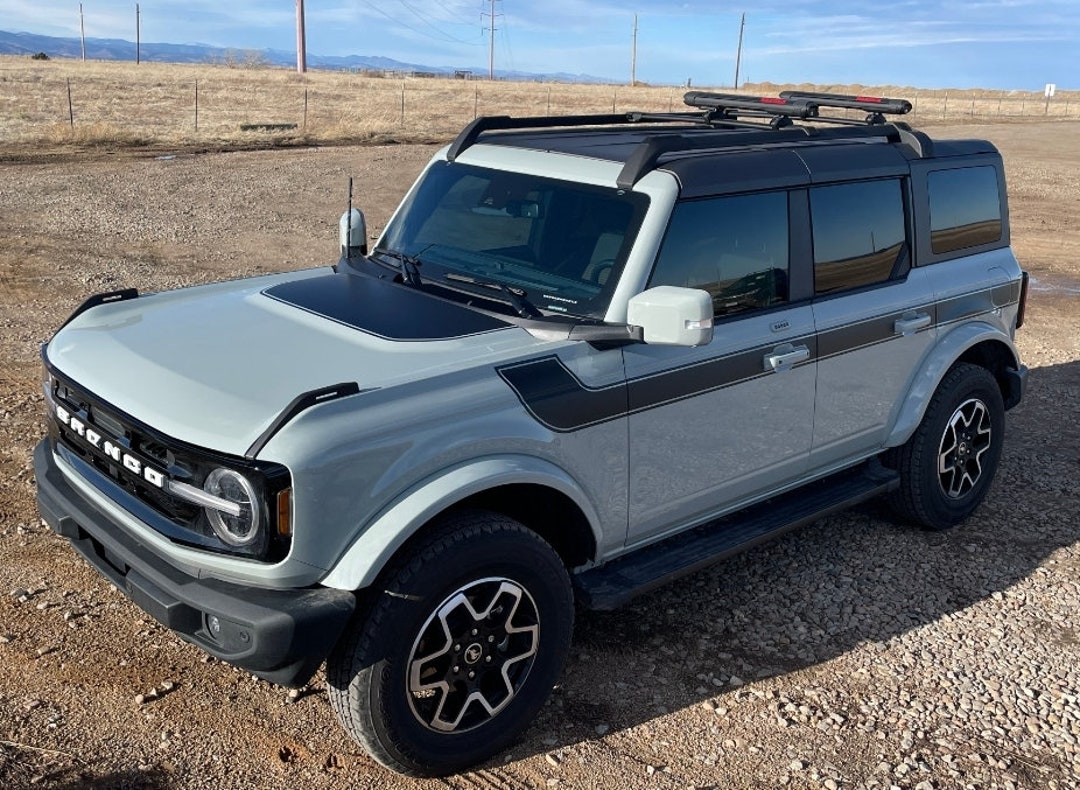 2021 Ford Bronco Retro Full Body Graphic Decal 3M Wrap MATTE BLACK - Etsy