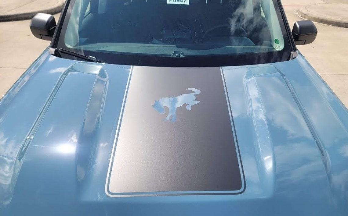 2021+ Ford Bronco Sport Hood Graphic Decal MATTE BLACK - Etsy