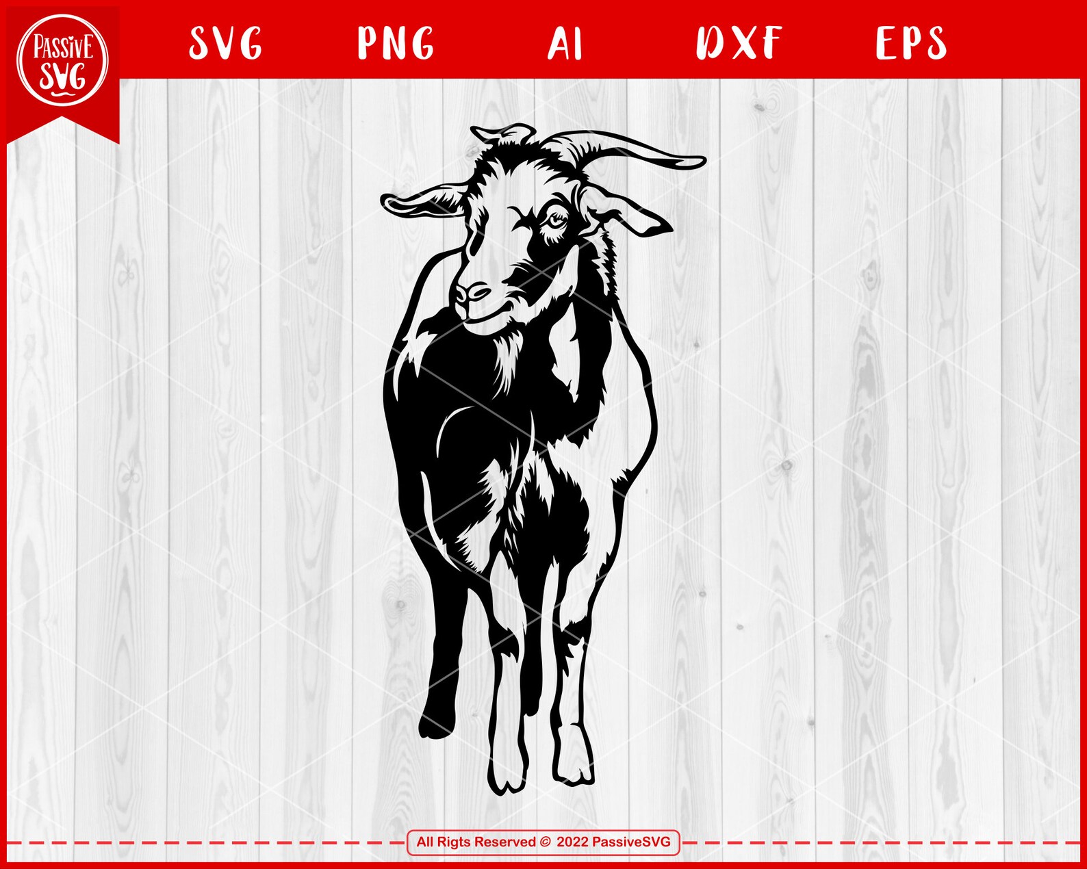 Goat Svg Files 02, Goat Clipart, Goat Png, Farm Animal Svg, Goat Head ...