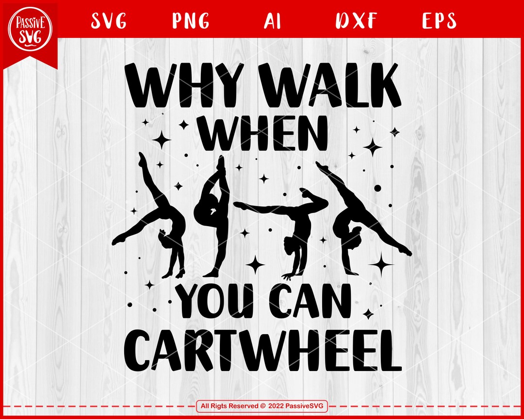 Funny Cartwheel Gymnastics Svg Files, Gymnast Svg, Dance Svg ...