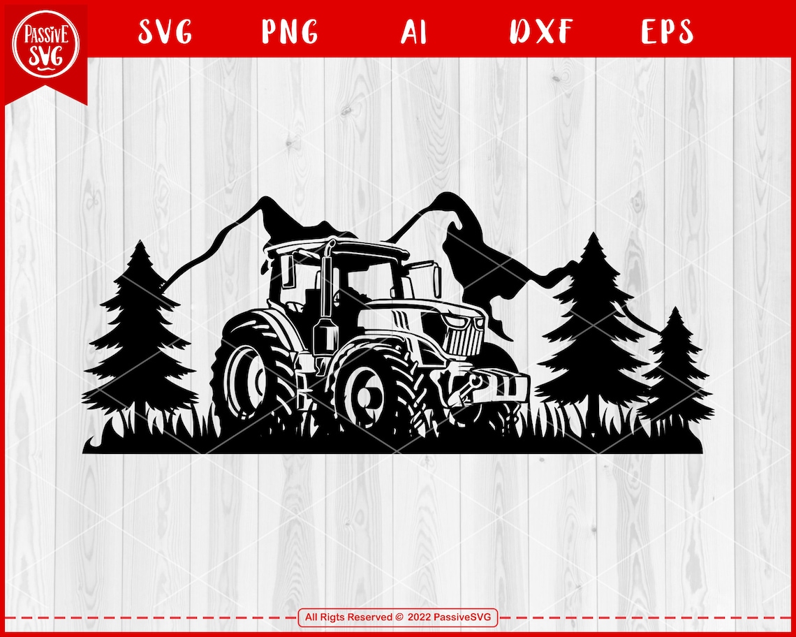 Forest Tractor Svg Files, Farm Tractor Svg, Tractor Clipart, Farm Life ...