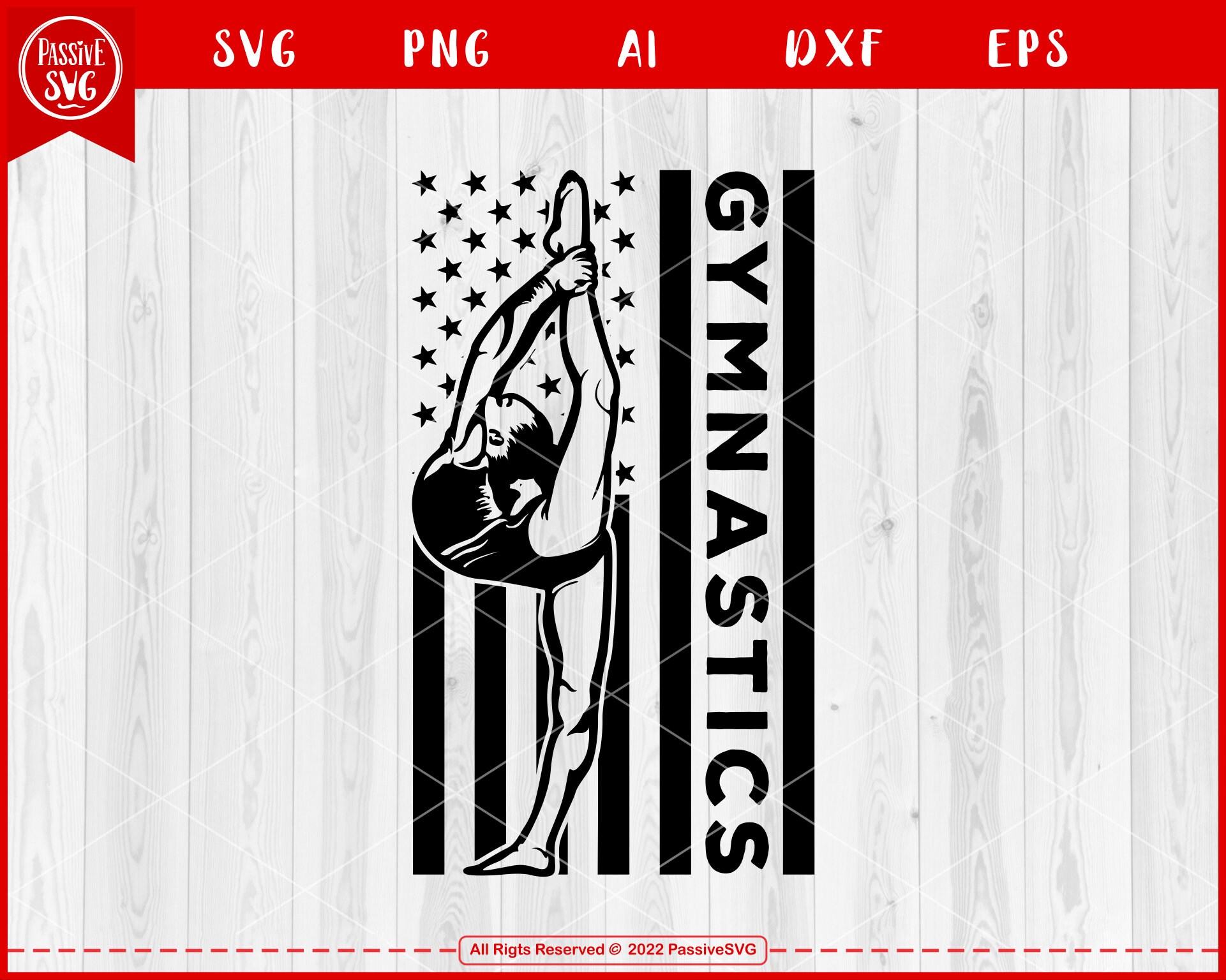 American Flag Gymnastics Svg File, Gymnast Svg, Dance Svg, Gymnastics ...