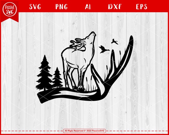 2 Antler Deer Svg Deer Hunting Svg Deer Head Svg Animals - Etsy