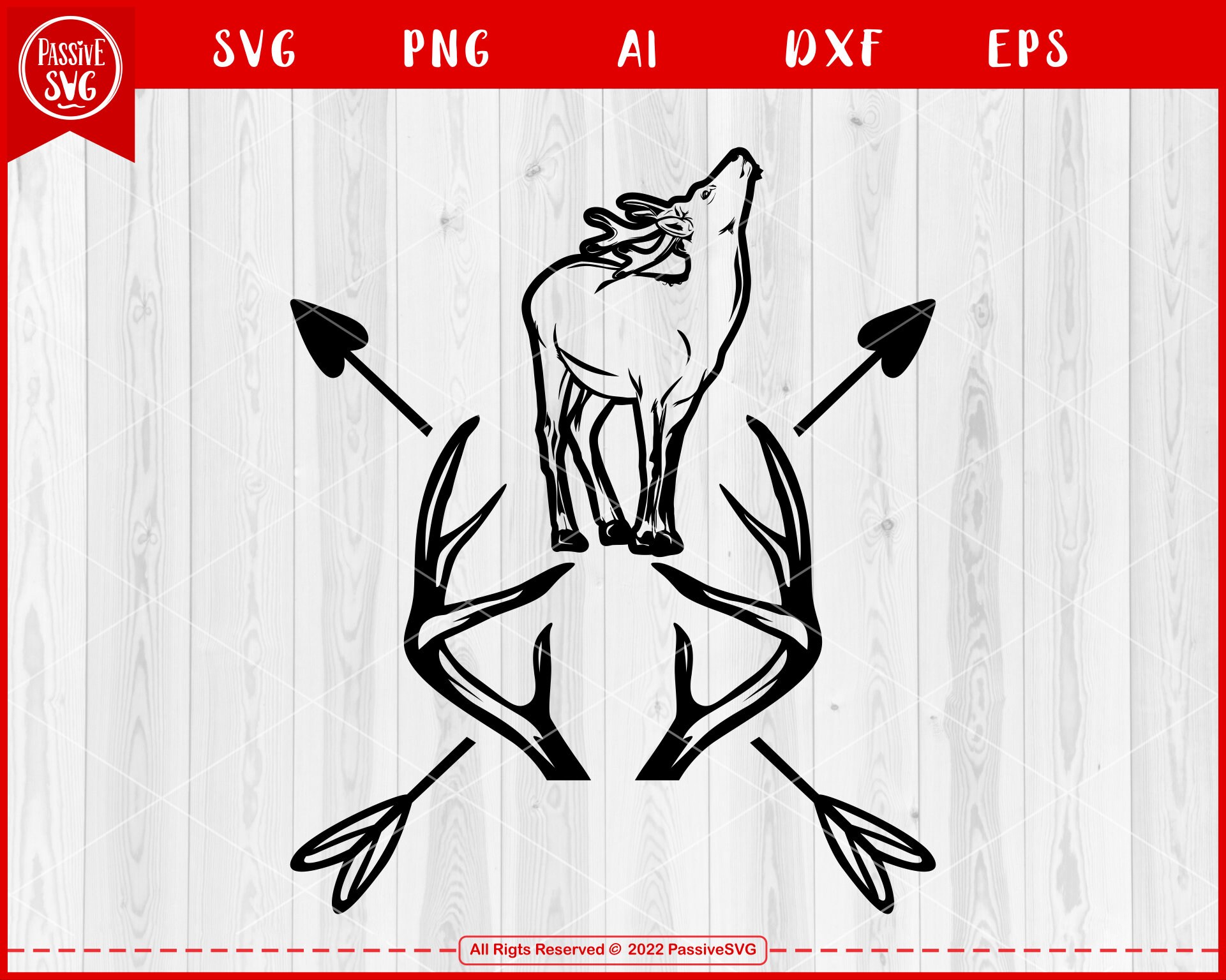 Arrow Antler Deer Svg Deer Hunting Svg Deer Head Svg - Etsy