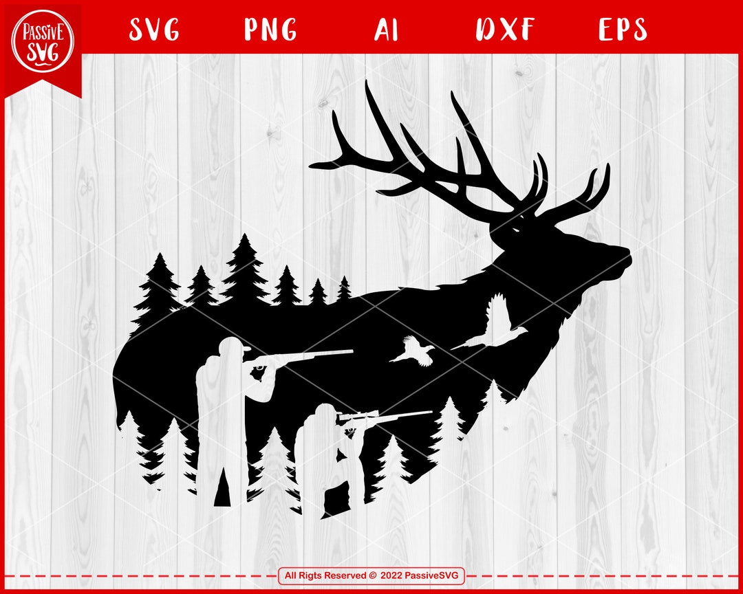 Creative Elk Deer Hunting Svg, Deer Svg, Deer Head Svg, Bird Dove ...