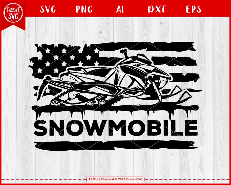 American Flag Snowmobile Svg, Winter Sports Svg, Rider Svg, Snowmobile ...