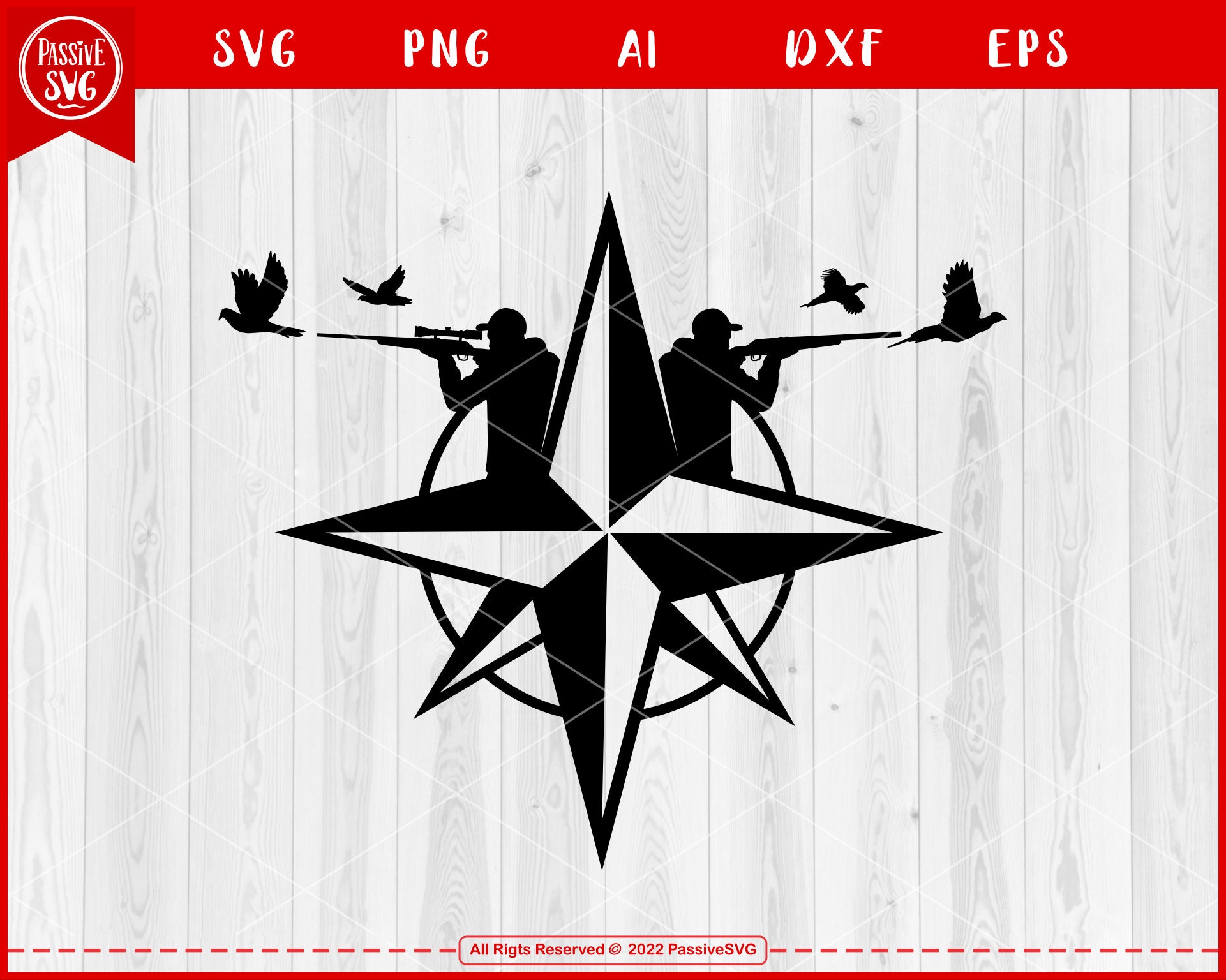 Compass Dove Pheasant Svg File Bird Hunting Svg Hunting - Etsy