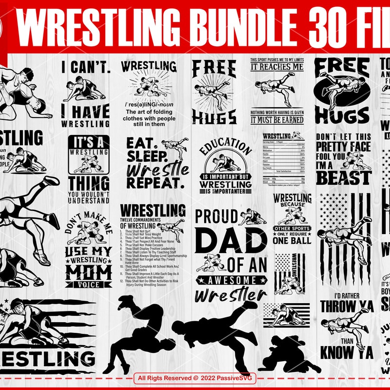 Wrestling Svg Bundle - Etsy