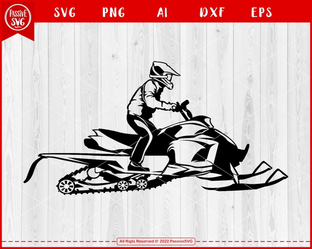 Snowmobile Svg File Rider 02, Winter Sports Svg, Rider Svg, Snowmobile ...