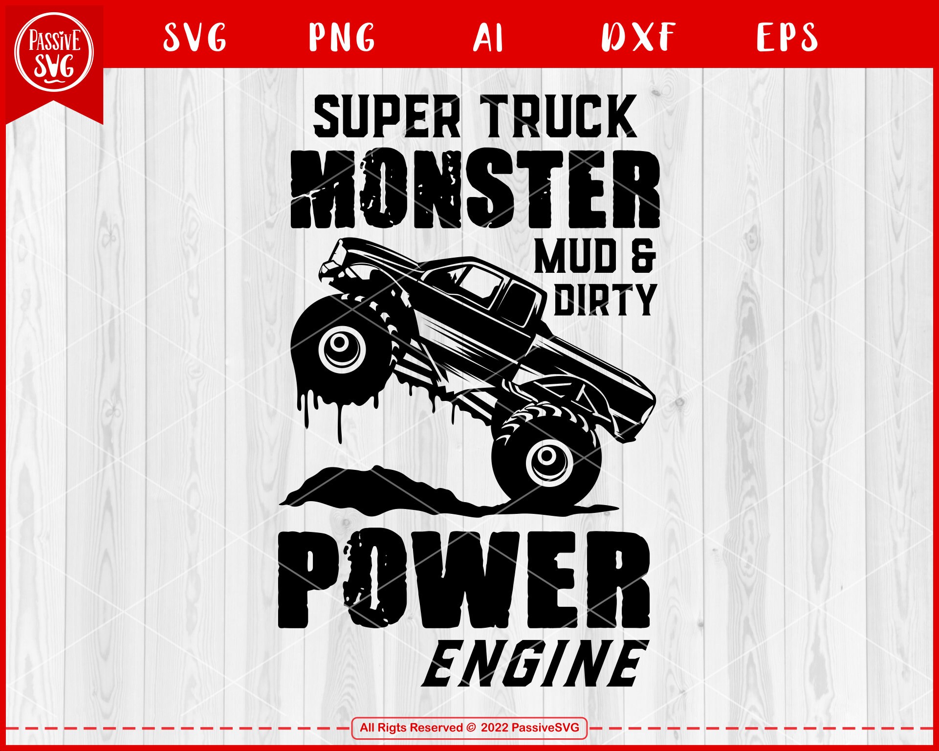 Power Engine Monster Truck Svg Truck Svg, Car Svg, 4x4 off Road Svg ...