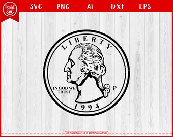 Nickel 5 Cents Coins Svg, Money Svg, Treasure Svg, Currency Svg, Coin ...