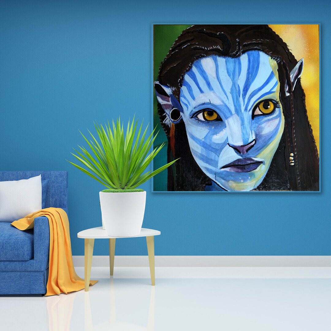 Avatar Painting Avatar Art Wooden Board Avatar Neytiri - Etsy