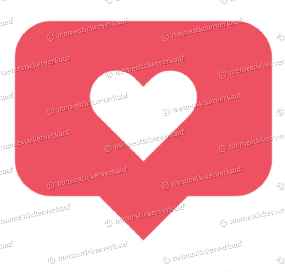 Insta Heart Meme Sticker Decal - Etsy