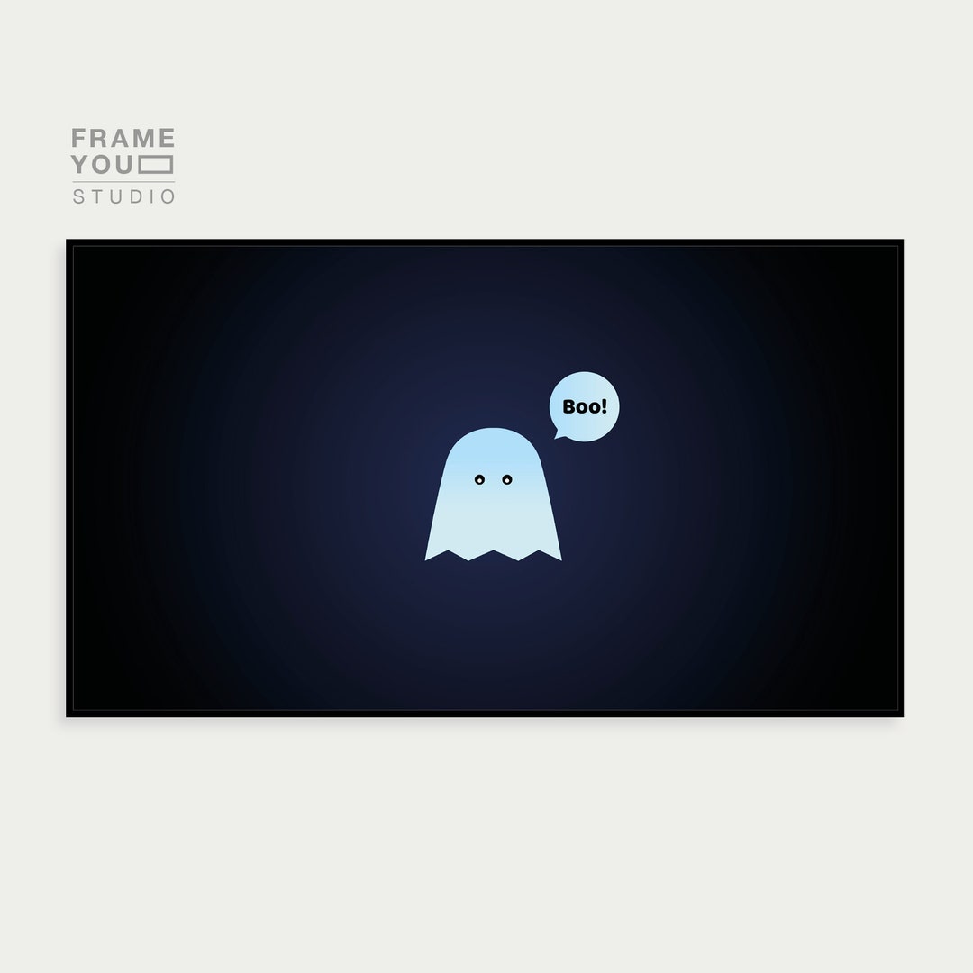 Samsung Frame TV Digital Art Halloween Boo Desktop - Etsy