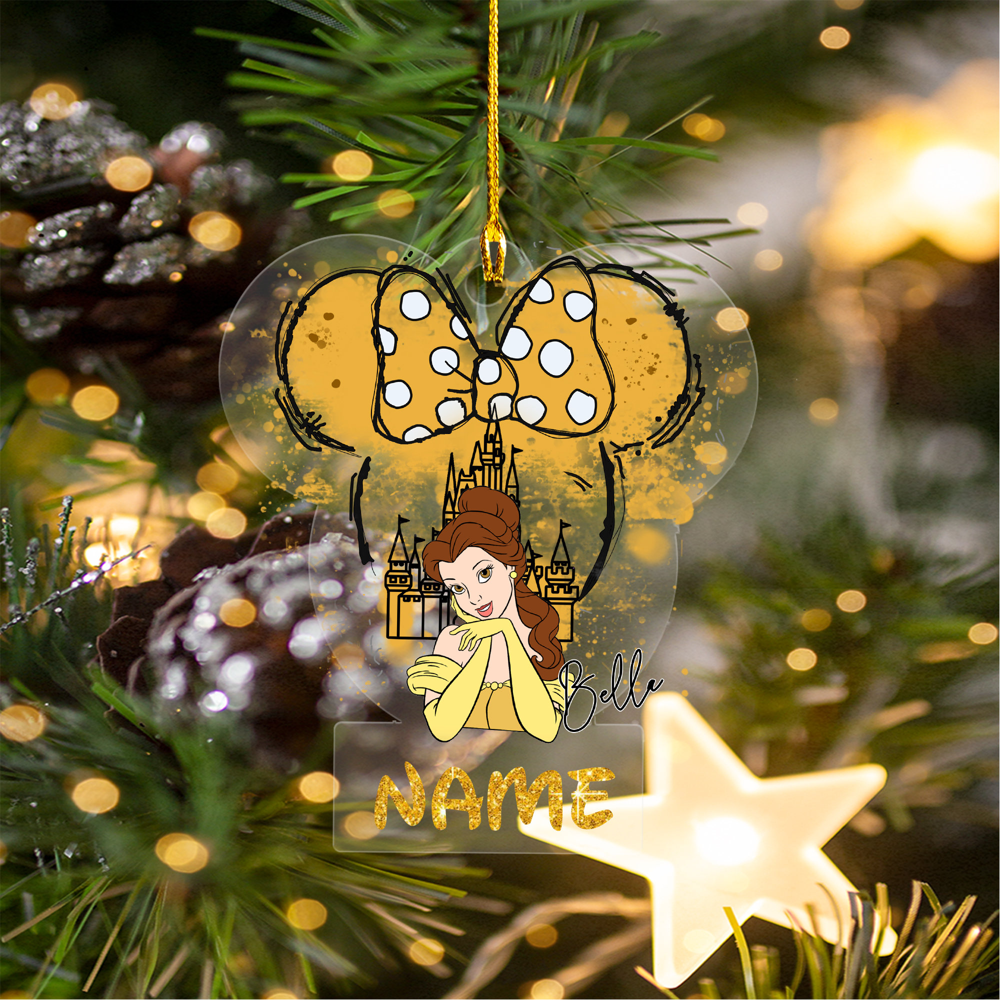 Personalized Disney Princess Ornament Princess Ornaments - Etsy