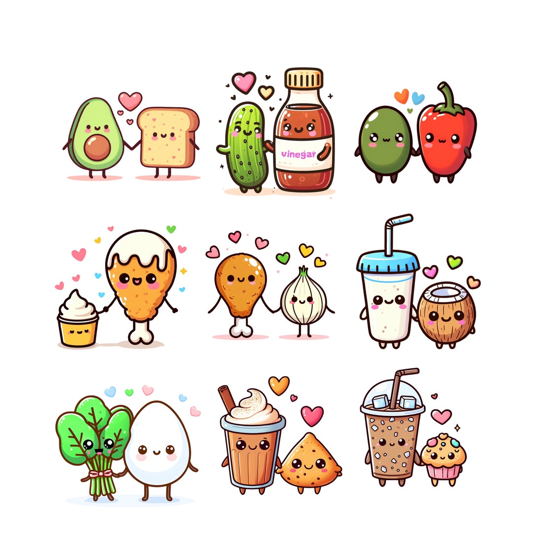 Kawaii Food Printable Stickers Cute and Adorable Japanese Style - Etsy
