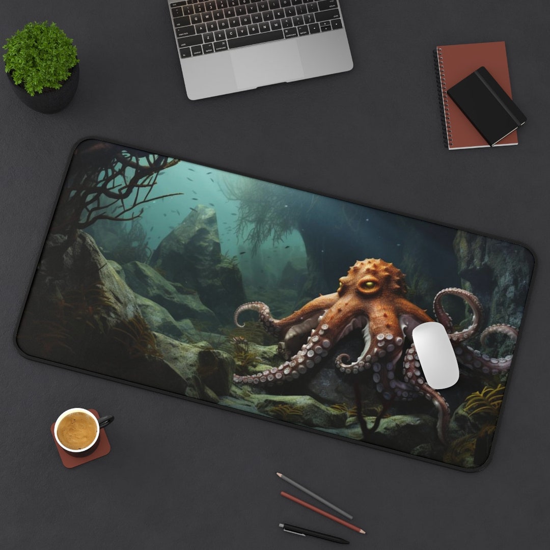 Deep Sea Octopus Desk Mat Mousepad Desk Accessories Desk - Etsy