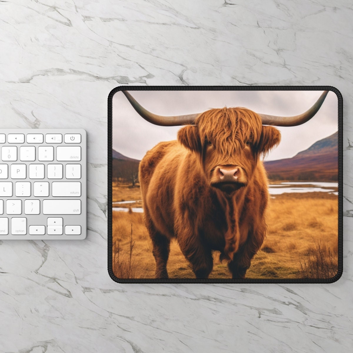 Highland Cow Desk Mat, Mousepad, Desk Accessories, Desk Decorations ...
