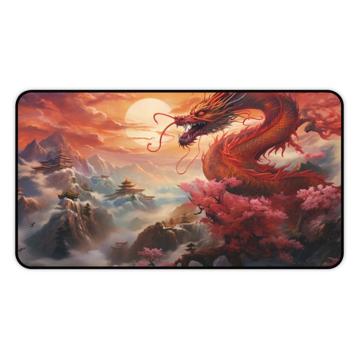 Dragon Desk Mat, Chinese Dragon Mousepad, Cute Accessories, Aesthetic ...